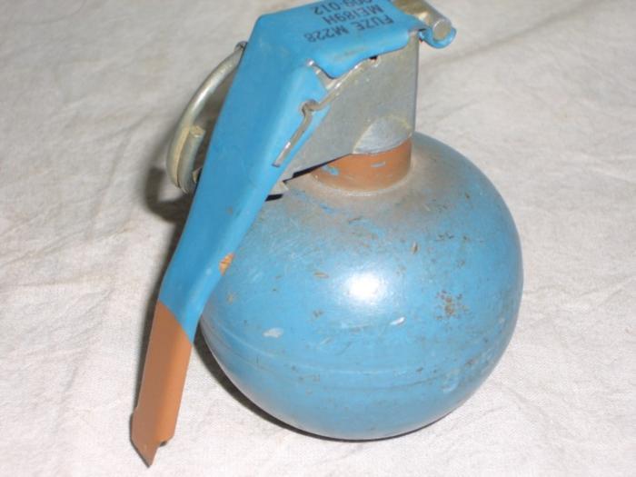 US Dummy Practice Grenade Baseball Type Blue FUZE M228