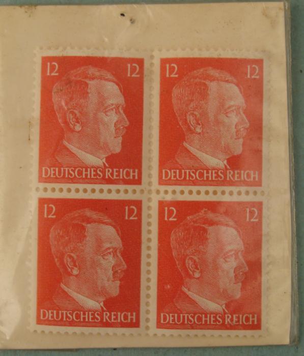 HITLER POSTAGE STAMPS (4) PERIOD ORIGINALS