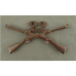 ORIGINAL SPANISH-AMERICAN WAR 22ND INFANTRY CAP BADGE