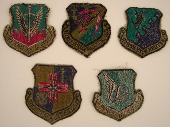 Lot 5 U.S. Modern Air Force Army PATCHES Shield Scroll