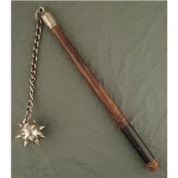 MEDIEVAL FLAIL WITH BALL & SPIKES-WELL MADE-WOOD HANDLE