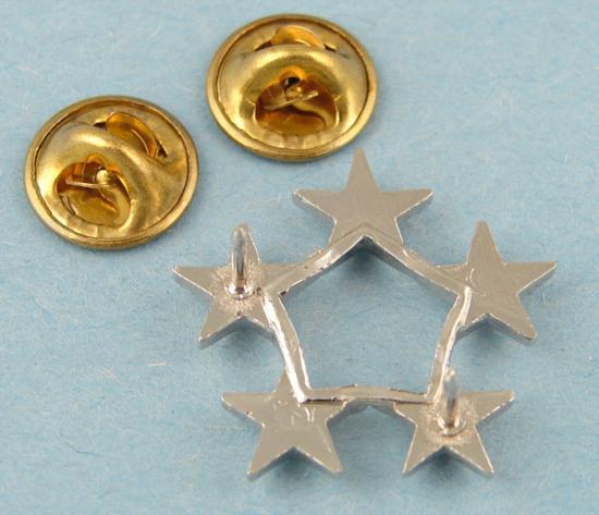 2 Army Navy 5 Star Clutch Back INSIGNIA General Admiral 2-army-navy-5-star-clutch-back-insignia-general-admiral