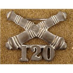 SPANISH-AMERICAN WAR 120TH ARTILLERY REGIMENT CAP BADGE