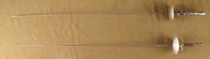 TWO (2) FRENCH MADE VINTAGE FENCING FOILS/SWORDS