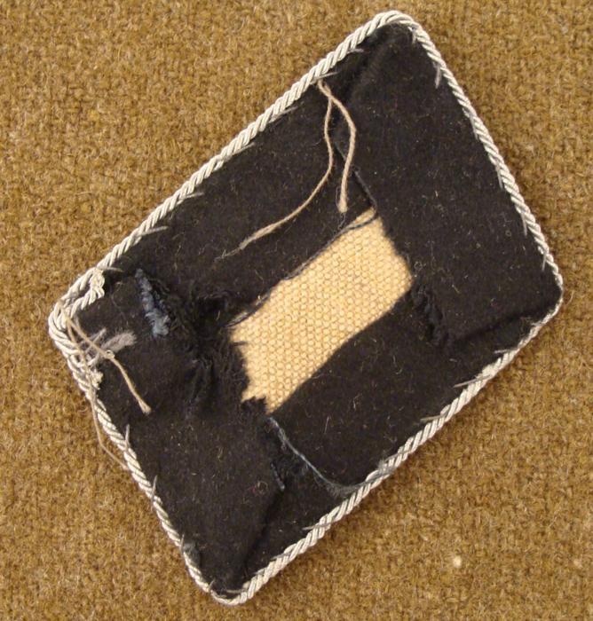 WWII Trapezoid Nazi SS Officers Collar Tab Patch