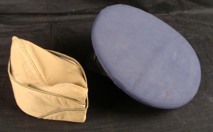 US BLUE MILITARY VISOR & OFFICERS SIDE CAP