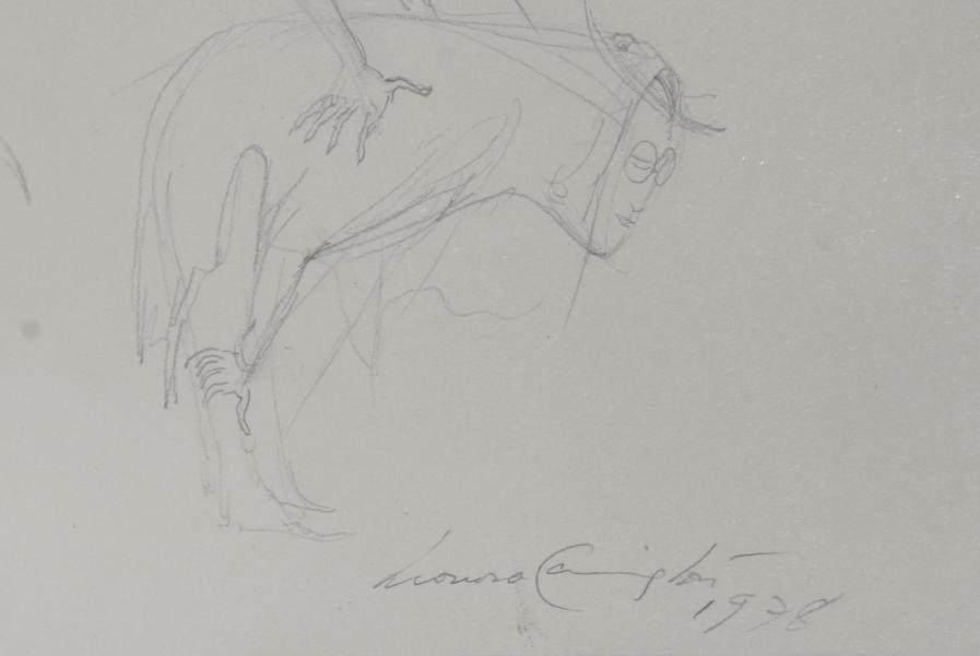 Leonora Carrington, Surrealist Pencil Drawing