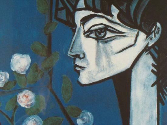 Pablo Picasso Ltd Ed Print Jacqueline With Flowers