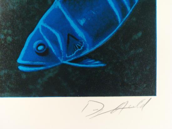 Surreal ELVIS PRESLEY in Fish Op Art Print Doug Auld