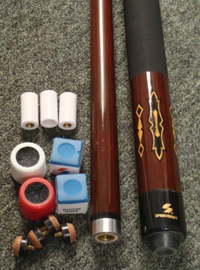 Sportcraft Pool Cue w/ Carry Case 58 Inch 19 Oz