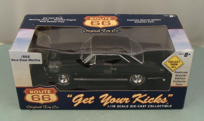 Route 66 1966 Nova Street Machine 1:18 Diecast Car MIB