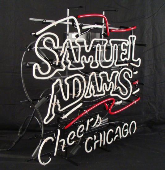 Samuel Adams Beer Cheers Chicago Neon City Bar Sign