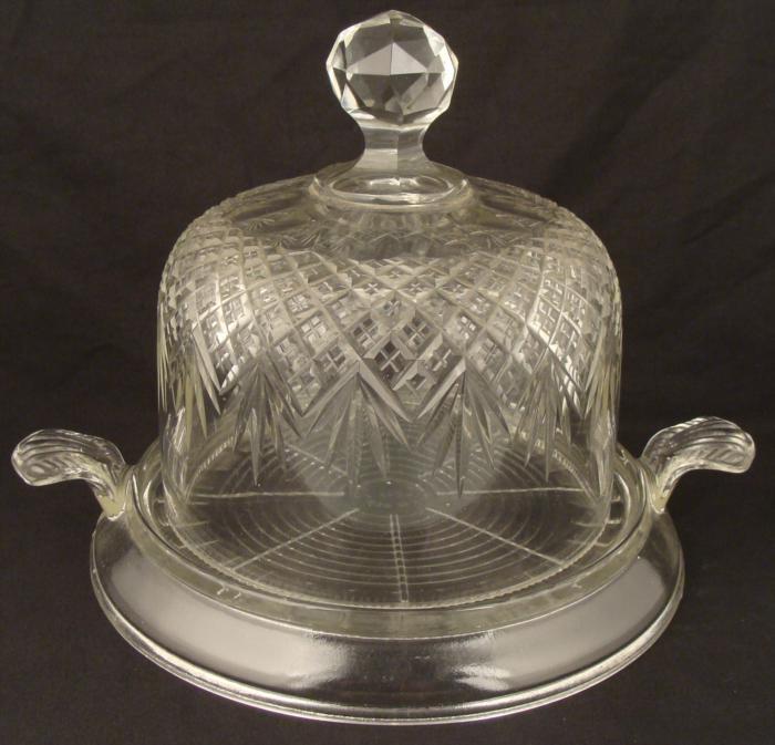 Vintage Cut Glass Crystal Cake Dessert Plate Cover