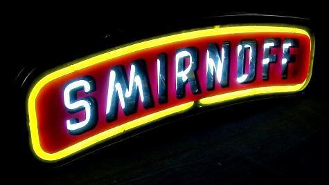 Smirnoff Neon Vodka Logo Bar Decor Sign 1995