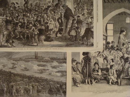 6 Antique Prints Illustrated London News 1858