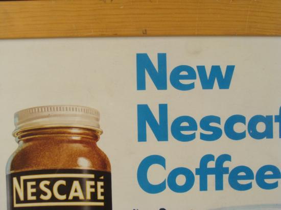 Old Nescafe Iced Coffee Vintage Advertising Sign Poster