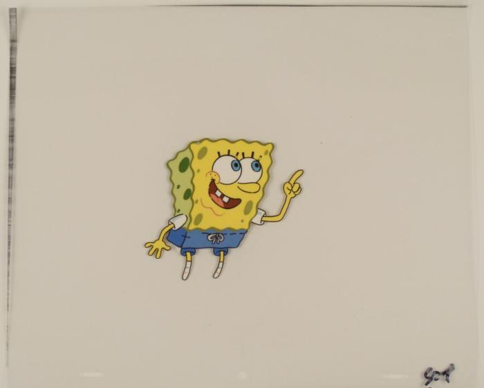 Thinking SpongeBob Idea Cel Production Original Art