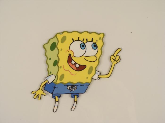 Thinking SpongeBob Idea Cel Production Original Art