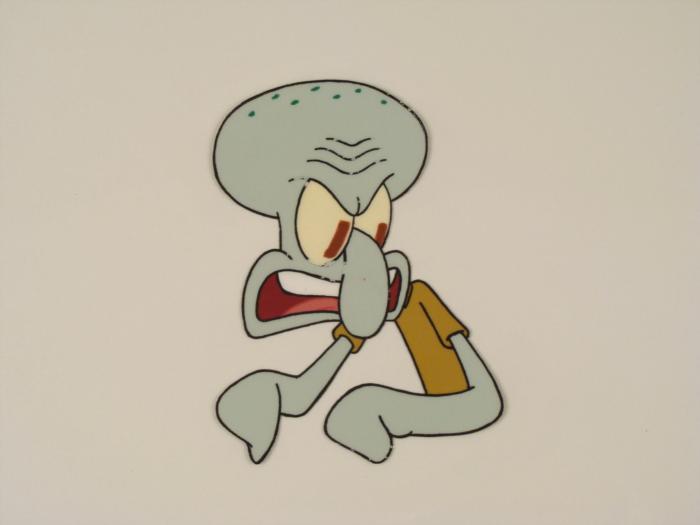 Irritated Face Cel Animation Original SpongeBob Art