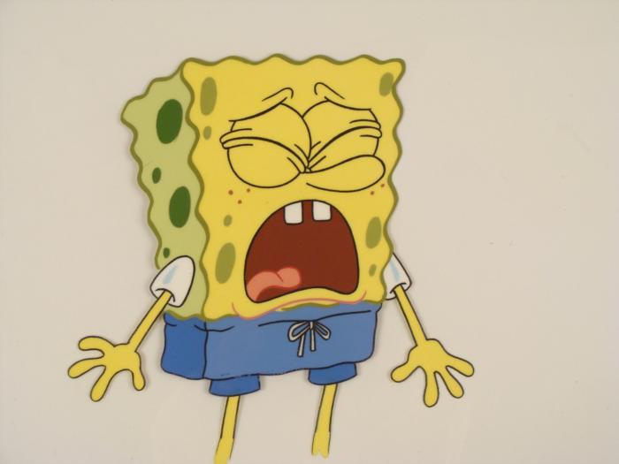 Production Art SpongeBob Original Crying Art Cel