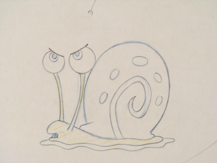 Gary Snail Animation Art Original SpongeBob Drawing