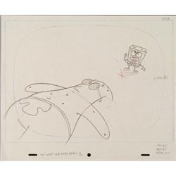 Patrick Tanning Original Production SpongeBob Drawing