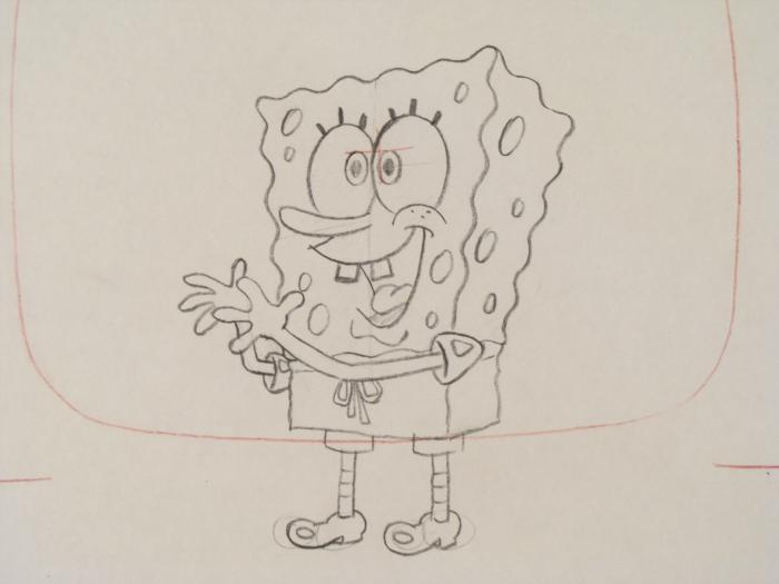 Clapping Hands Drawing Original SpongeBob Production