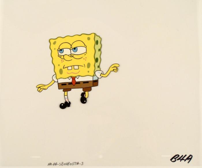 Squinting Original Cel Production Art SpongeBob Eyes