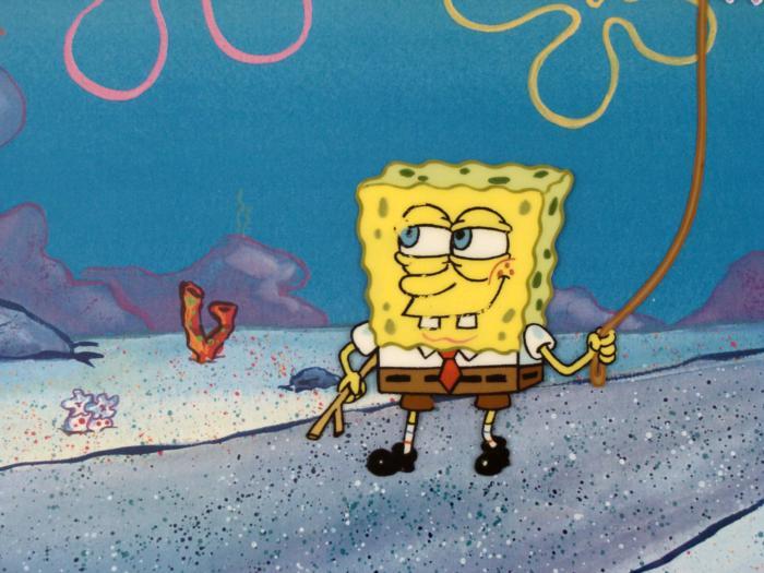Background Cel Original SpongeBob Outside Animation Art