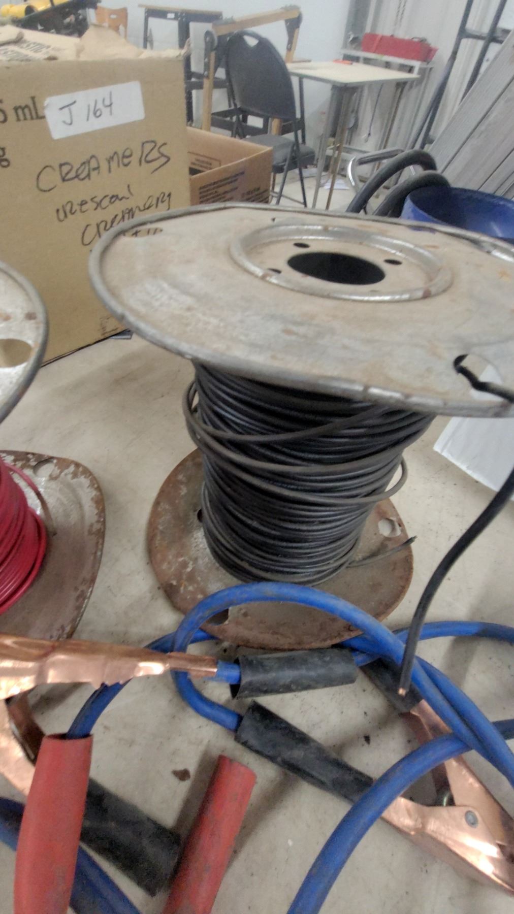 Jumper Cables with Copper Alligator Clips, Spools of Red and Black Wire ...