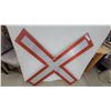 Railroad Crossing Crossbuck Sign, Red and White Reflective Metal X ...