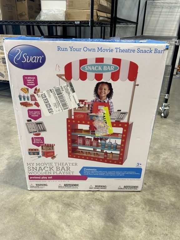 AS NEW SVAN MY MOVIE THEATER SNACK BAR WOODEN PLAYSET