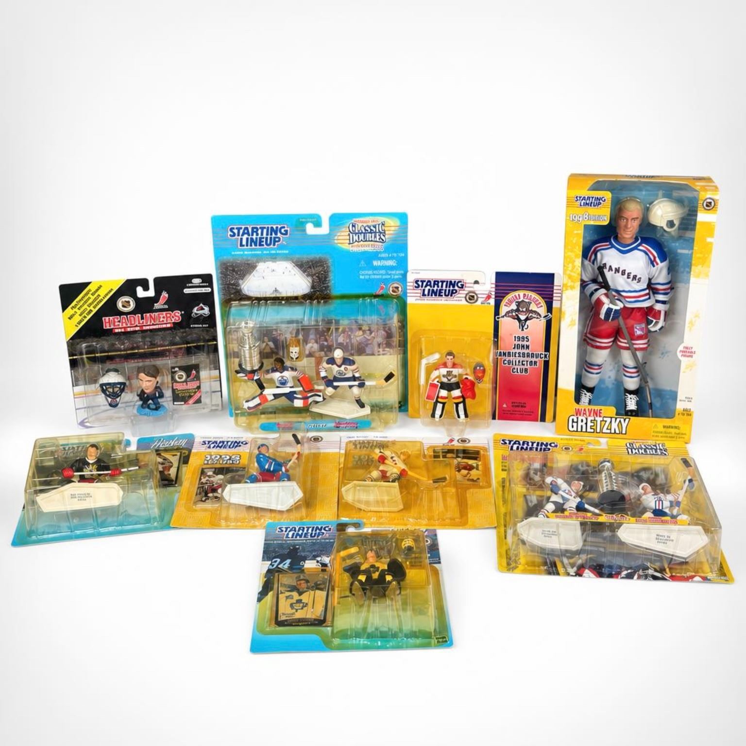 9pc Collection of Late 1990s NHL Starting Lineup and Headliners Hockey ...