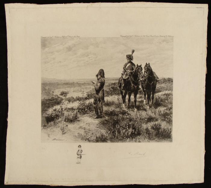 L Ruet Meissonier Signed Etching Reconnaissance 1916
