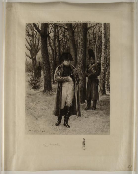 L Ruet Meissonier Signed Original Etching Napoleon 1920
