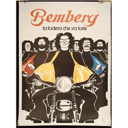 Bemberg Rene Gruau Vintage Fashion Poster Bikers