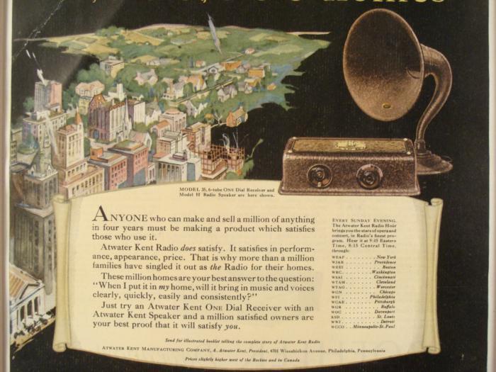 Atwater Kent Radio Vintage Advertisement Ad Framed