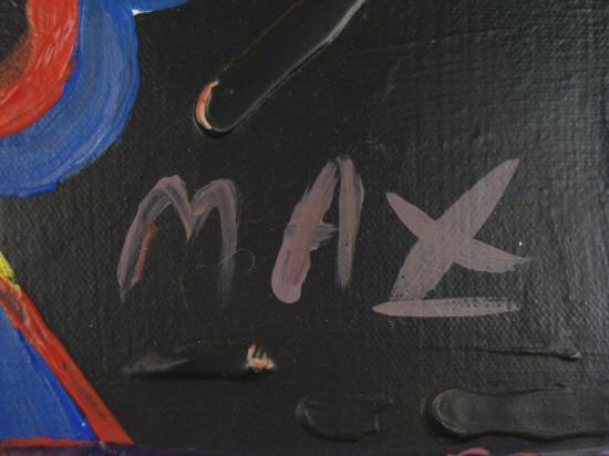 Peter Max Original Acrylic Painting Canvas - Phonograph