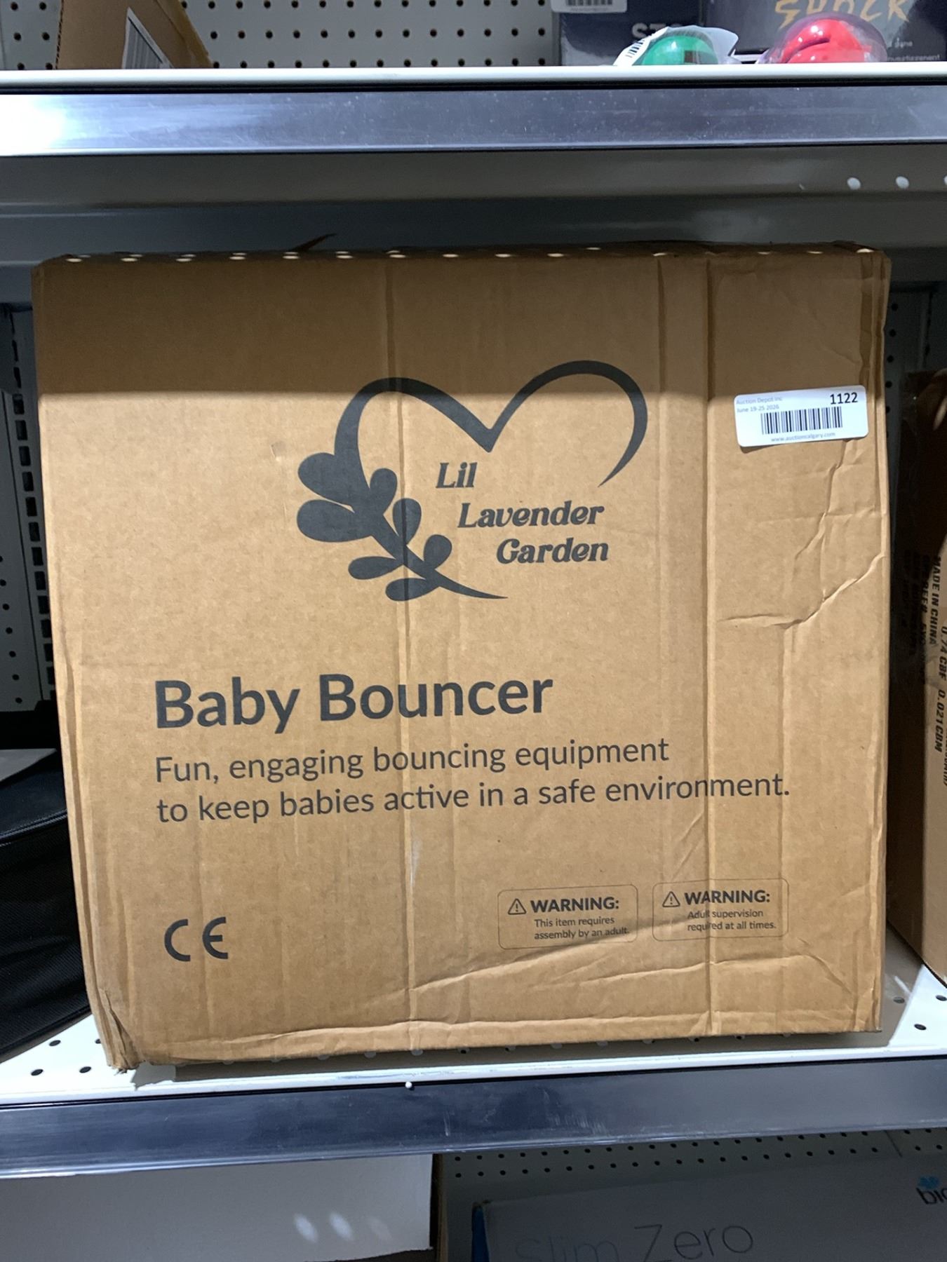 Lil Lavender Garden Baby Bouncer Gray **Baby not included**