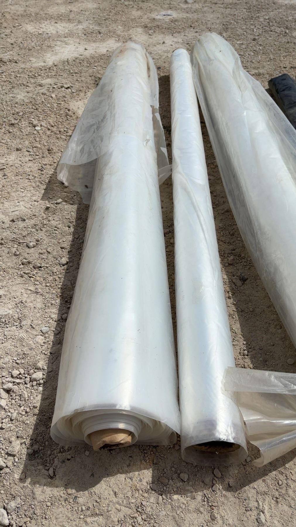 Partial Rolls of Clear and Black Vapour Barrier