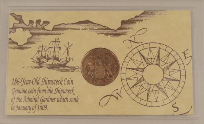 1808 Shipwreck Coin Admiral Gardner England East India