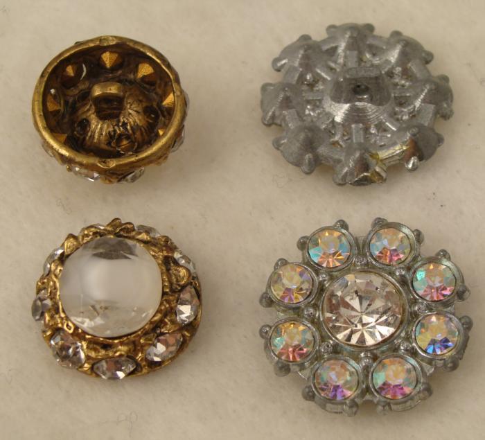 13 Vintage 1950s Rhinestone Buttons Sets
