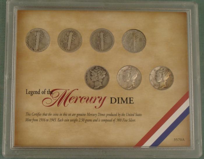 Legend of the Mercury Dime Set 1910s - 1940s