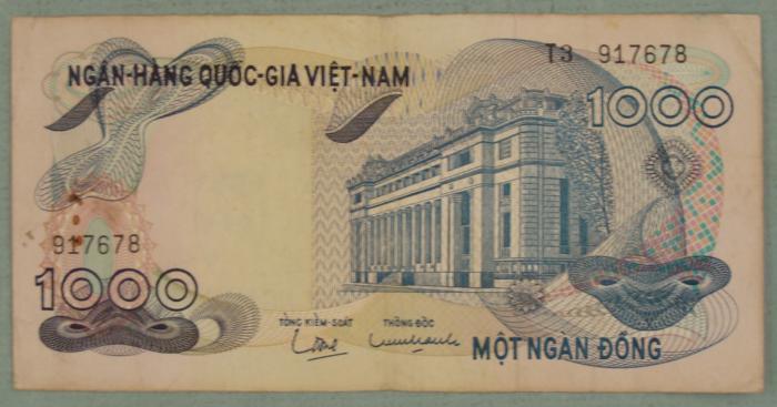 South Vietnam 1000 Dong Bank Note