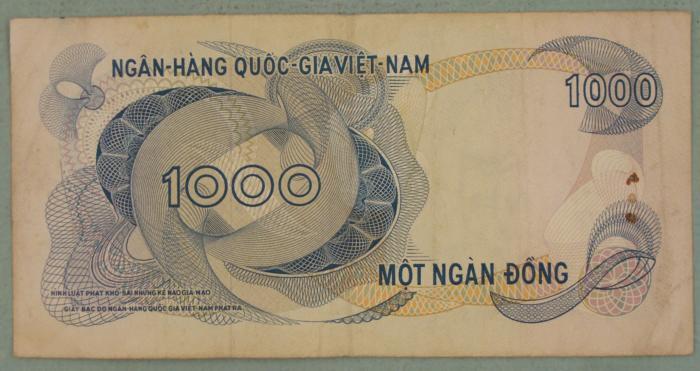 South Vietnam 1000 Dong Bank Note