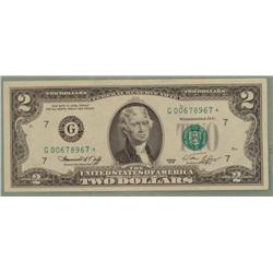 1976 $2 Star Note Two Dollar Bill Note G Mint Chicago