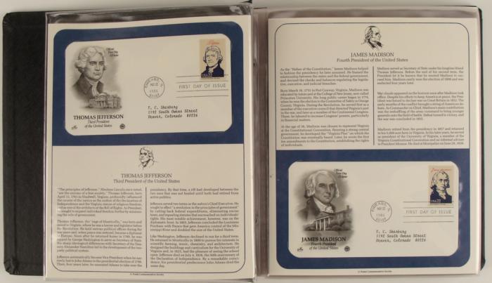 US Stamp First Day Covers Book of Presidents 1986