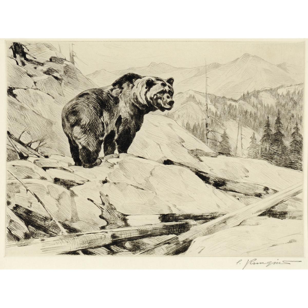 Carl Rungius (1869-1959) Etching on Paper