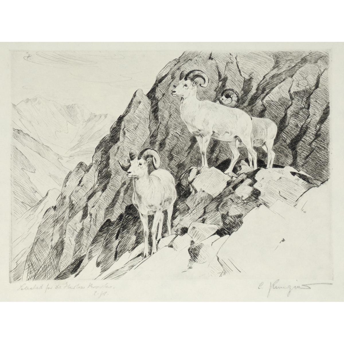 Carl Rungius (1869-1959) Etching on Paper