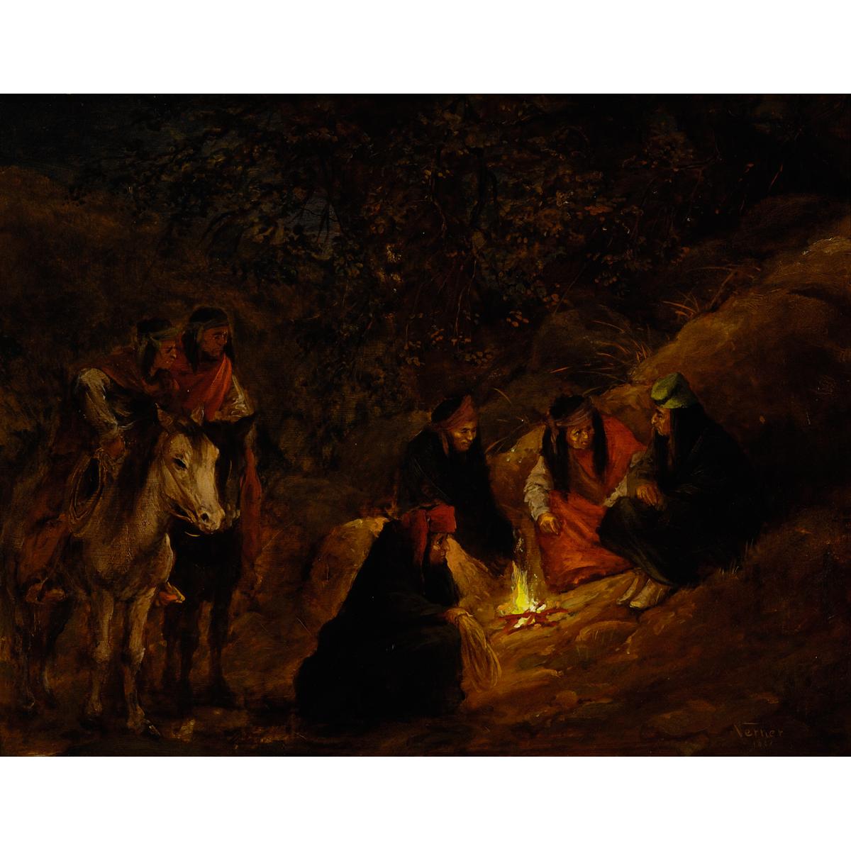 Frederick A. Verner (1836-1928) Oil on Board